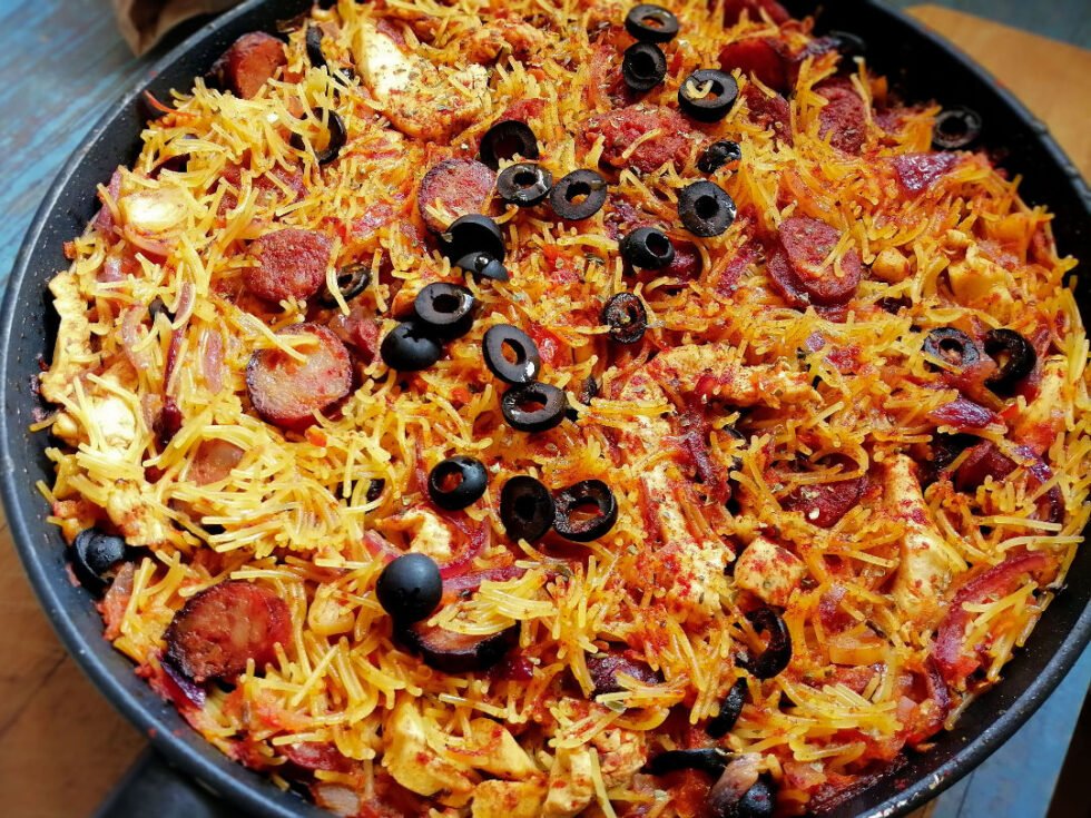 Spanish Chicken and Chorizo Pasta (Super Easy One Pot)