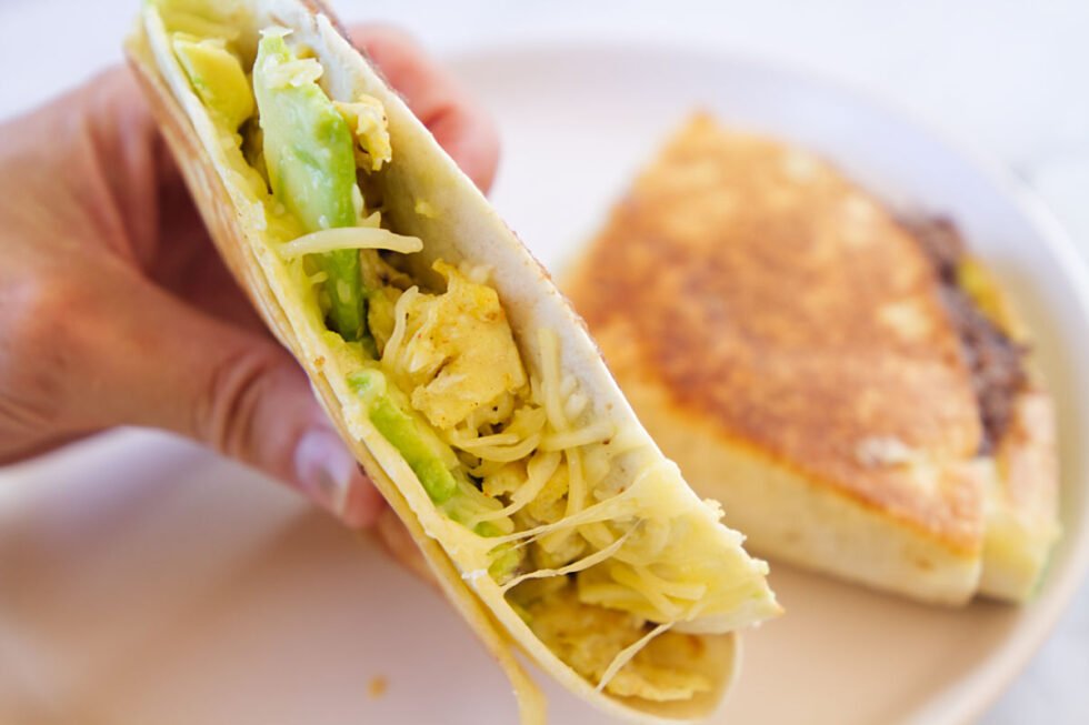 Tortilla Breakfast Wrap – Vegetarian (TikTok Fold Video)
